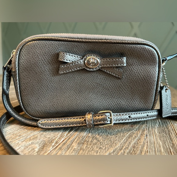 Coach | Bags | Coach Bow Metallic Mini Crossbody | Poshmark